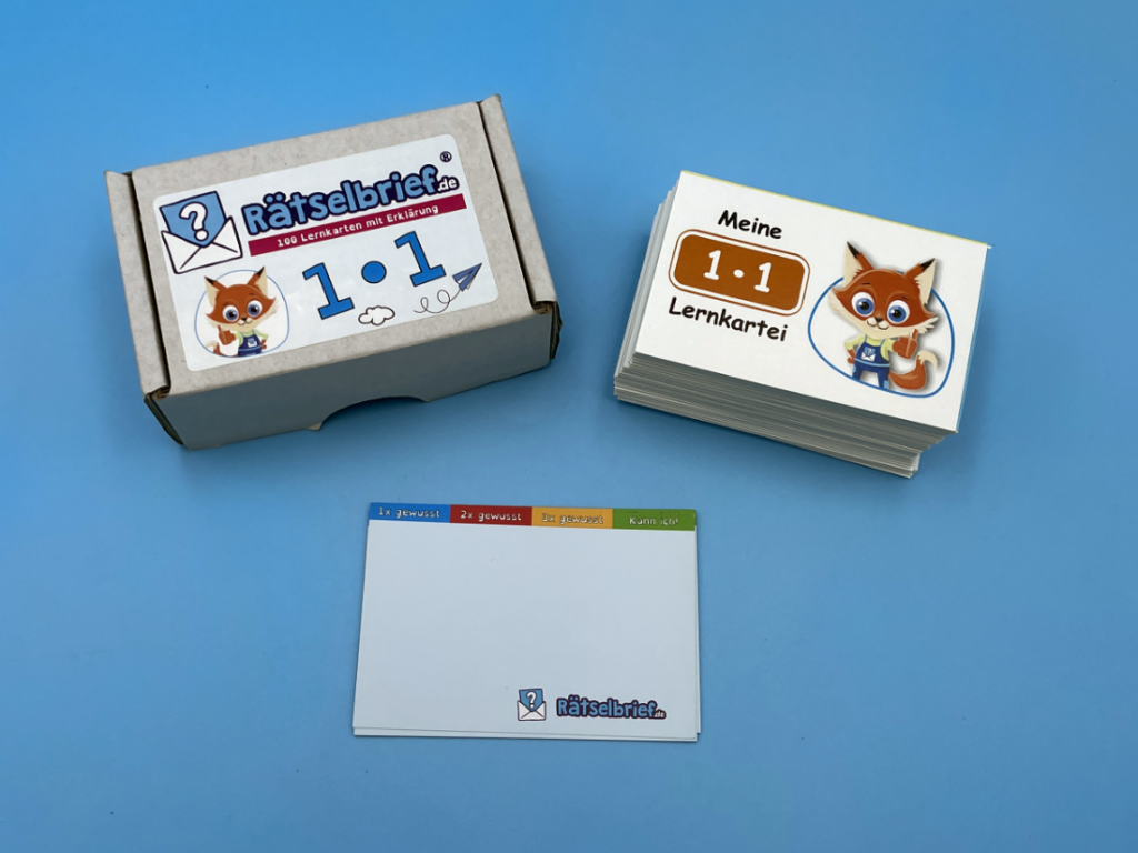 Das 1x1 lernen für Kinder - Lernkartei mit Lernkarteikasten